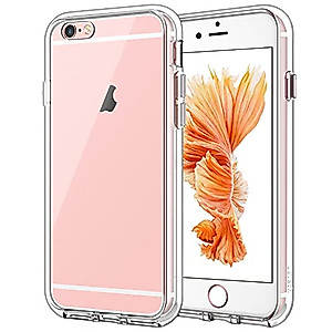 JETech Case for iPhone 6 and iPhone 6s, Non-Yellowing Shockproof Phone Bumper Cover, Anti-Scratch Clear Back (Clear)