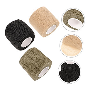 Healifty 3pcs Adhesive Tape Sports Protector Band Vet Wrap Grip Cover Sports Wrap Tape - Proof Sports Tapes Sports Wrist Tape Camo Tape Bandages Medical Kit Non-Woven Fabric Telescopic