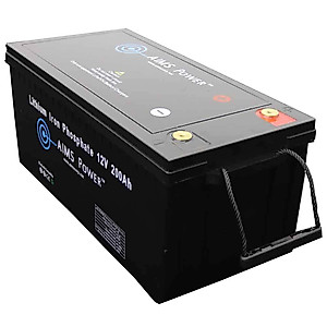 AIMS POWER Lithium Battery 12V 200Ah LiFePO4 with Bluetooth Monitoring 4000+ Cycles Ideal for Home, RV, and Off Grid Application