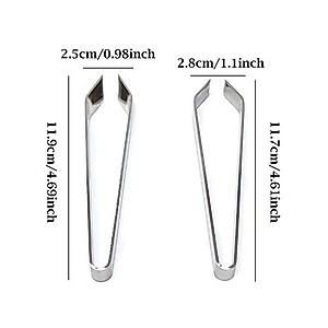 Honbay 4PCS Stainless Steel Fish Bone Tweezers Pliers for Home and Restaurant