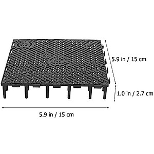 POPETPOP Aquarium Bottom Grid-20 Pack Fish Tank Isolation Board Divides Tray Aquarium Divider Bottom Filter (Black)