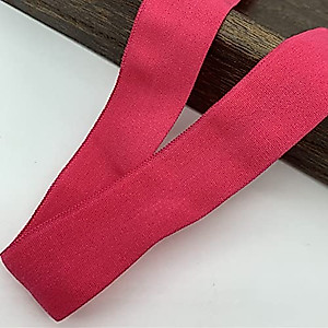 0.4/0.6/0.8/1 Inch Lace Ribbon for Crafts Lace Trim for Sewing Pink Elastic Ribbon Fold Over Spandex Elastic Band for Sewing Lace Trim Waist Band Garment Accessory