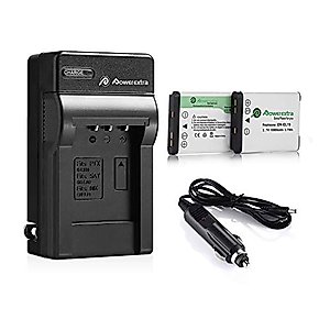 Powerextra EN-EL19 batteries + Charger Compatible with Nikon A100, Coolpix S33, S100, S3200, S3300, S3500, S3600, S4100, S4200, S4300, S5200, S5300, S6500, S6600 S6800 S6900 S7000, Sony NP-BJ1 DSC-RX0