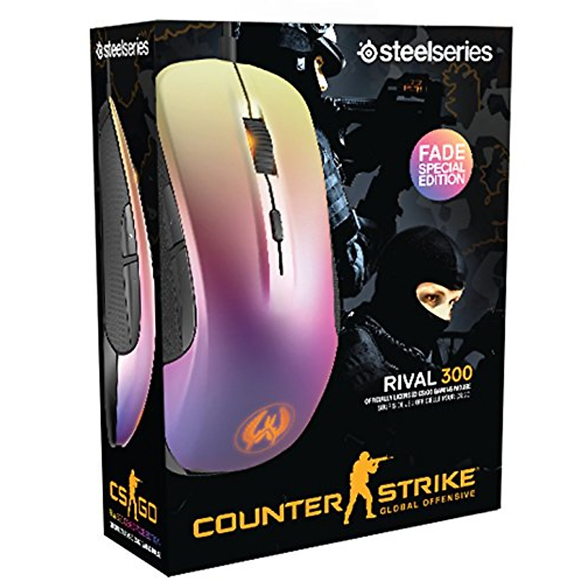 SteelSeries Rival 300 Gaming Mouse, Counter-Strike: Global Offensive Fade Edition