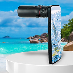 Mini Monocular Telescope Focusing Optical Binoculars Waterproof and Non-Slip Monoculars for Adults, Black