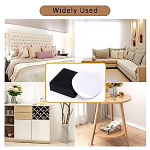 Anti Shake Headboard Stoppers for Bed Against Wall,Bed Noise Stoppers,Headboard Bumpers to Prevent Hitting Wall,Wall Protector for Furniture,Square EVA Headboard Stabilizer Pad,Black and White-20 Pcs