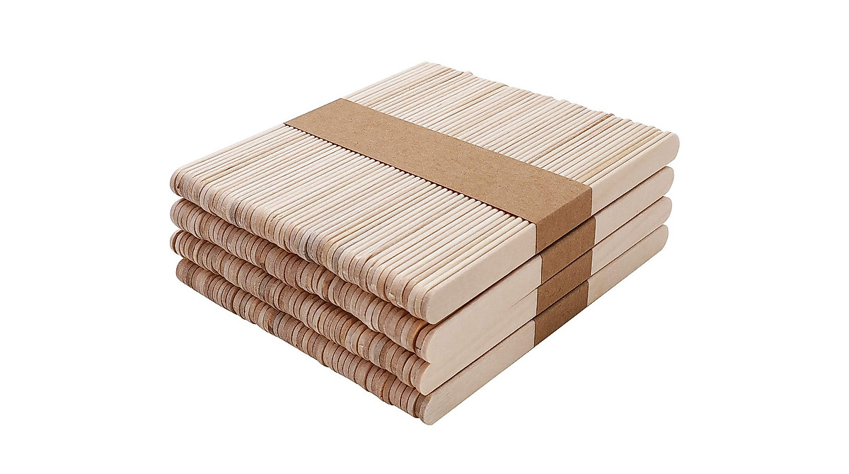 All Natural Wax Applicator Sticks - 200 Pieces for Body Waxing