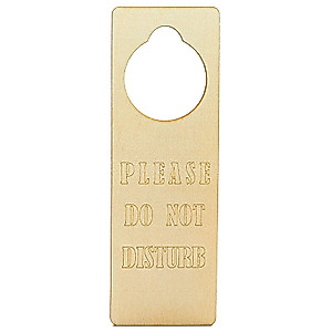 Wooden Door Knob Hanger, Please Do Not Disturb (3.25 x 9.5 in, 12-Pack)