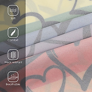 Men's 2 Piece Set Rainbow Gay Shirts and Shorts 3D Printed Rainbow Heart Outfits Elastic Waist Shorts with Drawstring