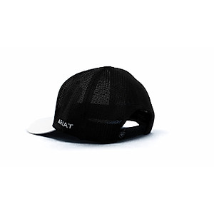 ARIAT Men's White Snapback Flexfit Shield Logo Cap