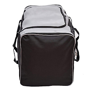 Jetstream Heavy Duty Hockey Bag | Multi Pocket Travel Duffel Bag | Large Sports Gym Equipment with Water Repellency | Foldable Luggage Bag with Padded Handles For Camping (36 Inch, Grey)