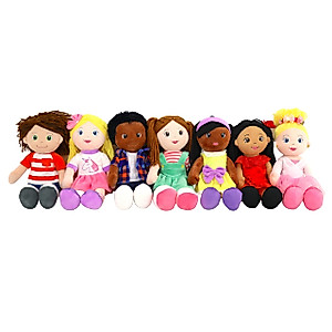 Playtime by Eimmie 14" Soft Baby Doll - Plush Rag Dolls for 2 Year Old Girls and Boys, Toddler & Infants - Girl Toys - Stuffed Toy Companion - Washable & Sensory Fabric Body - Charlie - Boy Dolls Kids