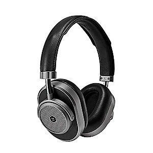 Master & Dynamic MW65 Active Noise-Cancelling (Anc) Wireless Headphones – Bluetooth Over-Ear Headphones with Mic – Gunmetal/ Black Leather