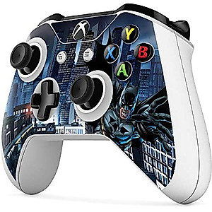 Skinit Decal Gaming Skin compatible with Xbox One S Controller - Officially Licensed Warner Bros Batman Jumps from Building Design
