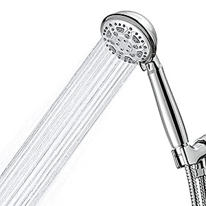 Shower Head, High Pressure 6-Setting Handheld Shower Head, Astomi Chrome Showerhead with 71 Inches Stainless Steel Hose and Adjustable Bracket