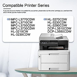 MITOCOLOR TN223 TN-223 Toner Cartridge Compatible TN223BK TN223C TN223M TN223Y Toner Replacement for Brother MFC-L3770CDW L3730CDW HL-3210CW 3290CDW DCP-L3510CDW Printer (4 Pack, 1BK+1C+1M+1Y)