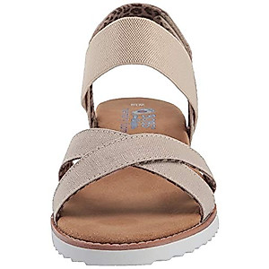 Skechers womens Desert Kiss - Secret Picnic Flat Sandal, Natural, 8 US