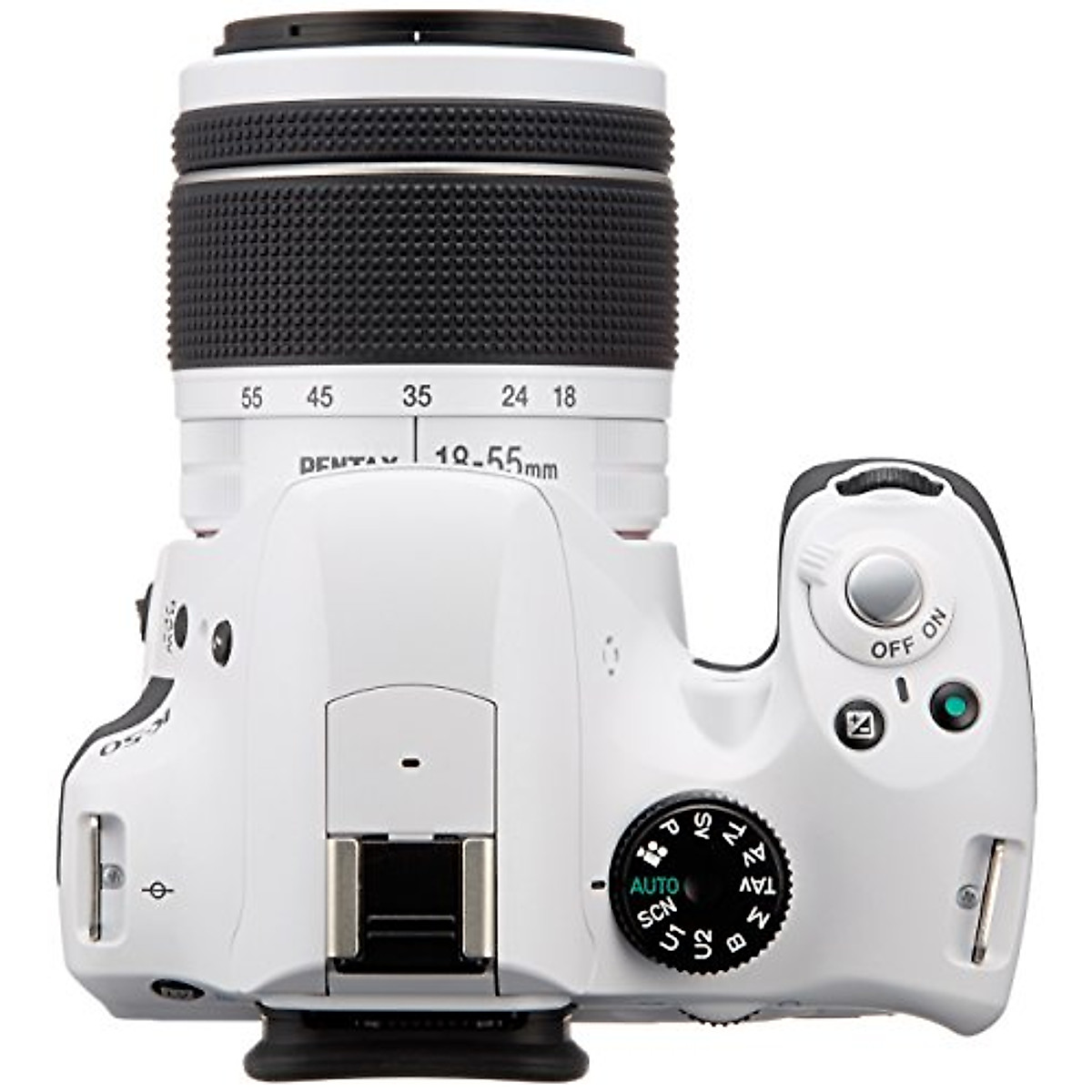 Pentax K-50 16MP Digital SLR Camera Kit with DA L 18-55mm WR f3.5-5.6 and 50-200mm WR Lenses (White) - International Version