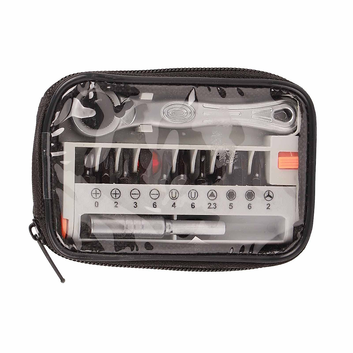 Zopsc 12 in 1 Portable Mini 1/4 Quick Ratchet Socket Wrench & Screwdriver Bits Set Hand Repair Tool for the Repairing and Maintenance of Household