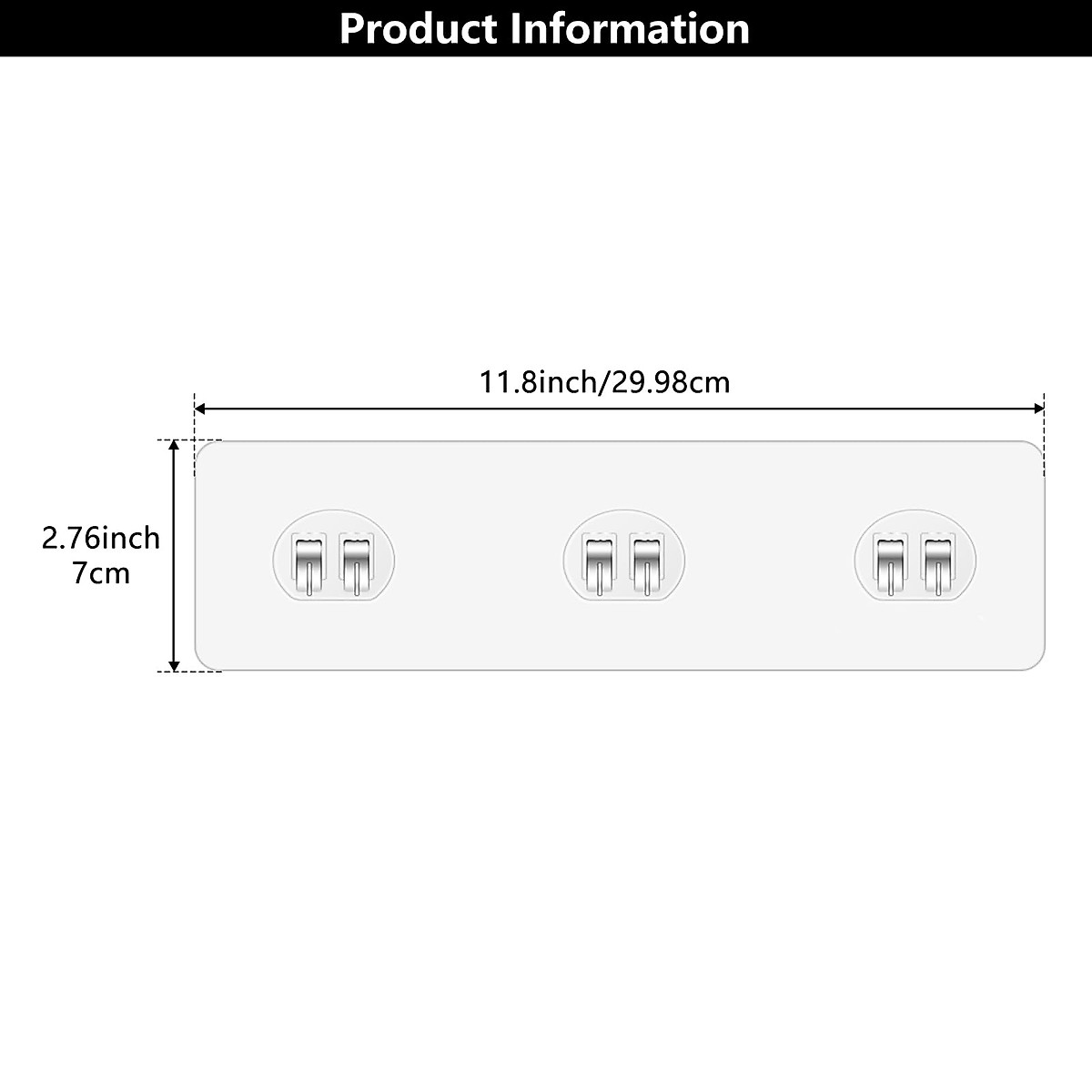 Spiglamm 2 Pack Shower Caddy Adhesive Hooks Replacement, Shower Shelf Adhesive Replacement, Strong Adhesive Shower Hooks for Shower Caddy Shelves Rack Basket Holder