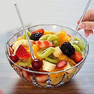 Beatcreat Pickle Forks,8.66 Inch Long Handled Olive Forks,18/8 Stainless Steel Long Handle Salad Forks, Cocktail Forks,Dessert Forks,Fruit Forks,Pickle Grabber, Appetizer Forks,4 Pack