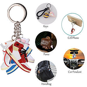 MPK Mini Sneaker Keychain - 3D Basketball Keychain Accessories for Men, Women,graduation gifts,inspirational gifts (Red-3)