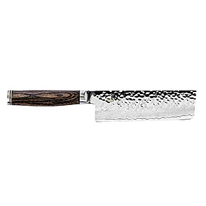 Shun Cutlery Premier 5.5", Ideal Chopping Vegetables and All-Purpose Chef, Professional Nakiri, 5.5 Inch, Handcrafted Japanese Kitchen Knife