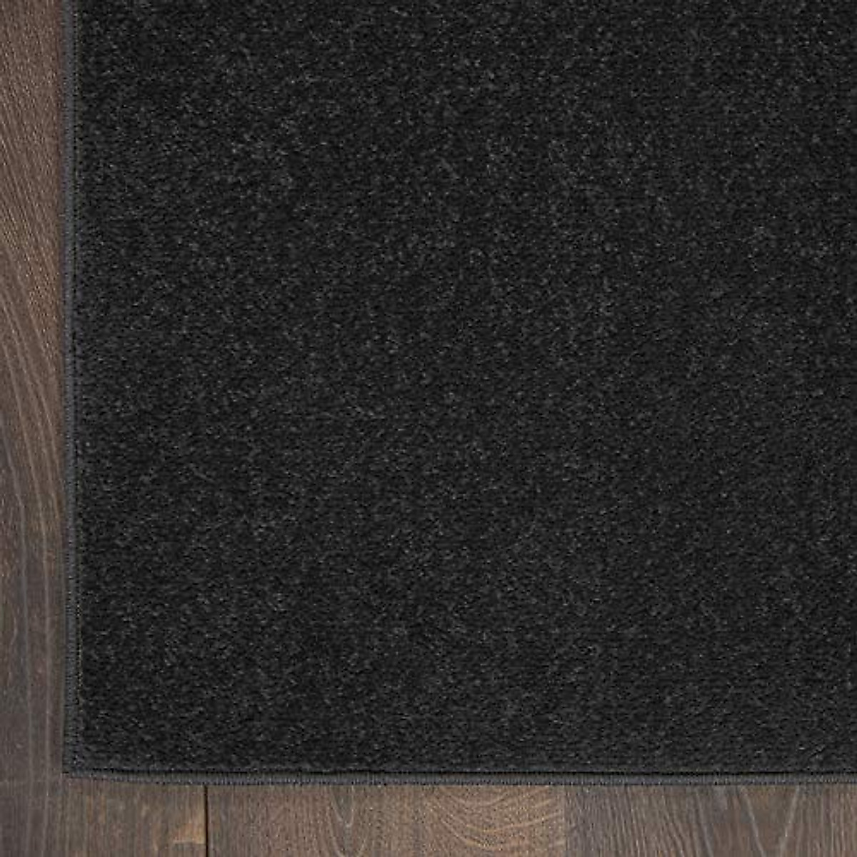 Nourison Essentials Indoor/Outdoor Black 6' x 9' Area Rug, Easy Cleaning, Non Shedding, Bed Room, Living Room, Dining Room, Backyard, Deck, Patio (6x9)