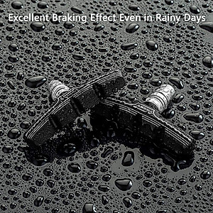 Hapleby 4PCS Premium Bike Brake Pads, Professional Mountain Bicycle V-Brake Pads, Bike Brake Blocks Kit, for Free Hex Wrench