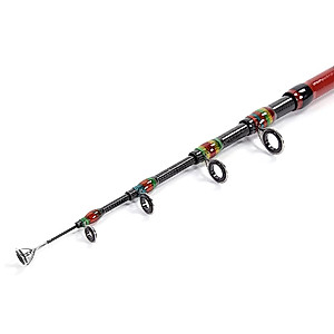 Fishing Rod, Telescopic Fishing Rod Carbon Sea Fishing Rod Portable Spinning Pole Hand Fishing Accessory(180cm)