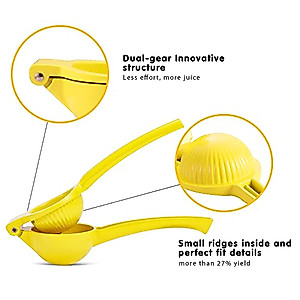 KITEXPERT Lemon Lime Squeezer, Manual Juicer Citrus Squeezer Press for Max Extraction, Ergonomic Fruit Hand Press Squeezer for Effortless Use and Easy to Clean