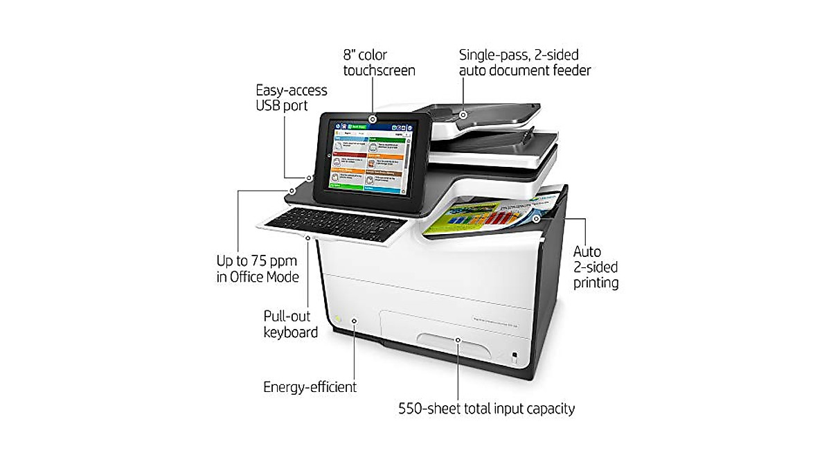 HP PageWide Enterprise Color Flow 586z Multifunction Printer - Fast ...