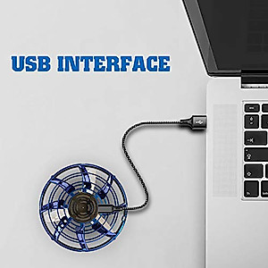 Fidget Flying Spinner with Lights,Hand Operated Mini Drones for Kids, UFO Magic Ball Summer Yard Toys,Cool Stuff Birthday Gifts for Boys Girls Teens 8 9 10+,Indoor Outdoor Game Fun Toys