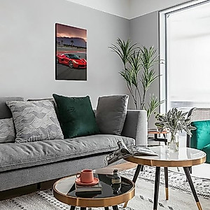 Car Poster Ferrari F40 Supercar Posters Racing Car Canvas Wall Art For Boy's Bedroom SuperCar Wall Decor Frame-style 24x36inch(60x90cm)