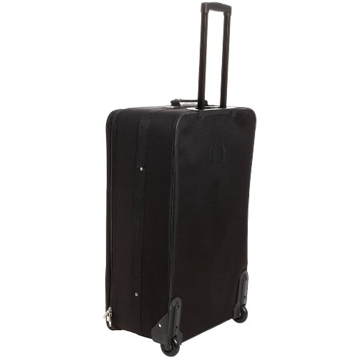 Rockland Journey Softside Upright Luggage Set,Expandable, Lightweight, Black, 4-Piece (14/19/24/28)