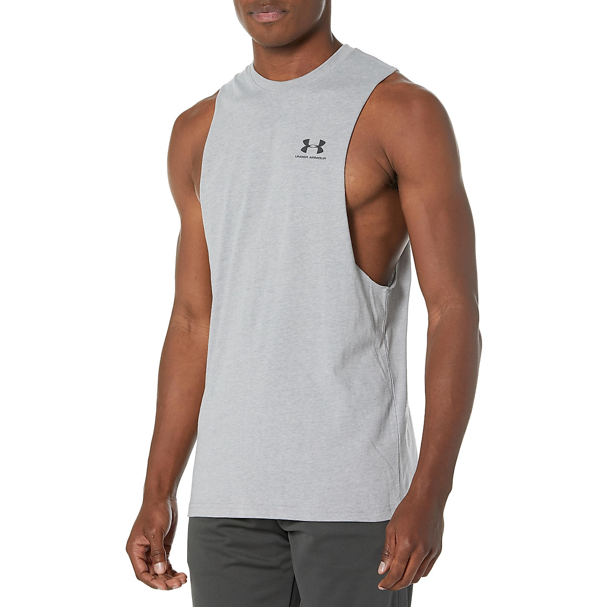 Under Armour UA Sportstyle Left Chest Cut-Off XXL Steel Light Heather