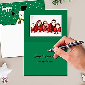 2024 Holiday Christmas Greeting Cards Set - 25 Red and 25 Green Blank Stationary Cards with 50 White Envelopes - 5" x 7" Cards, A7 Envelopes - Great for Greetings, Invitations, Thank You Cards, etc.