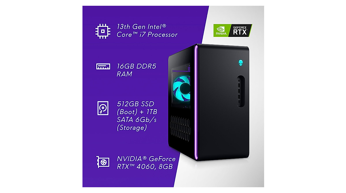 Alienware Aurora R16 Gaming Desktop - Intel Core i7-13700F, 16GB DDR5 ...