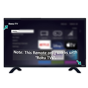 OEM Replacement Remote Control Compatible with All Magnavox Roku Smart TVs【Only Works with Magnavox Roku TV, Not for Roku Stick and Roku Box】 ((Netflix/Disney Plus/Apple TV+ / Roku Channel))