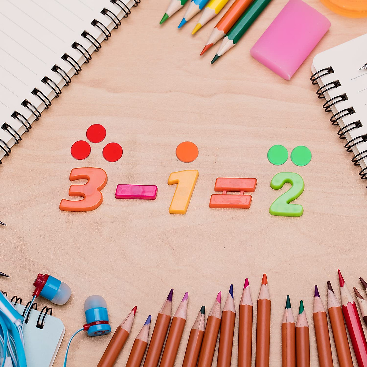 GSE Games & Sports Expert 1,000 Pieces 3/4-Inch Multi-Color Bingo Chips, High-Contrast Transparent Counting Chips for Bingo Games, Parties