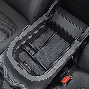 JDMCAR Center Console Tray Organizer Compatible with 2023 Toyota RAV4 2022 2021 2020 2019 Accessories, Armrest Insert Container ABS Material Secondary Storage Box