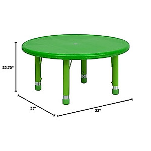 Flash Furniture Green Preschool Activity Table, 33'