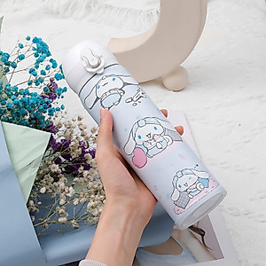 Generic Anime Water Bottle,Kawaii Anime Water Bottle Cup,Reusable Water Bottle for Girls 500ml (Cinnam)