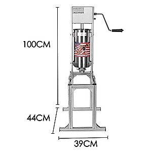 Commercial Churro Maker, Vertical Spanish Churro Machine, Heavy Duty Manual Churro Maker, 6L Electric Fryer, 4 Nozzles