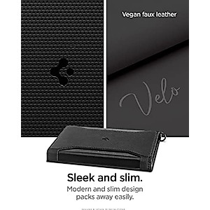 Spigen Passport Card Cover Holder Passport Wallet Travel Documents Organizer Protector Passport Holder Travel Accessories with RFID Blocking Technology SIM Card Pin Included - Black