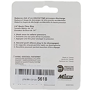 Milton S-99705 1/4" FNPT M Style Safety Coupler,Red