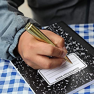 Caliber Gourmet Bullet Twist Pen, 50 Caliber Brass Bullet Design, Twist Open, in Gold, Perfect for Hunters, Military, Outdoorsman, Father's Day Gift