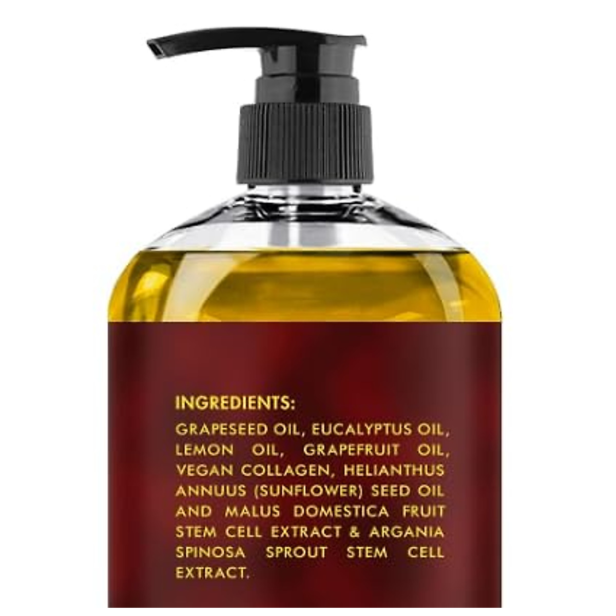 MAJESTIC PURE Cellulite Massage Oil - with Vegan Collagen & Stem Cells, Unique Blend of Massage Essential Oils - Anti Cellulite Oil Improves Skin Tightening and Firming, 2 x 8 fl oz