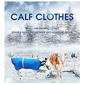 Calf Blanket Calves Warm Clothes Calf Saver Coat Warmming Jacket Vest Keep Cow Goat Warm Thickend Windproof Belly Protection Large Size 1PCS