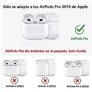 USTIYA Case for AirPods Pro Clear Protective Cover Transparent Key Chain Strap Protection Wireless Charging